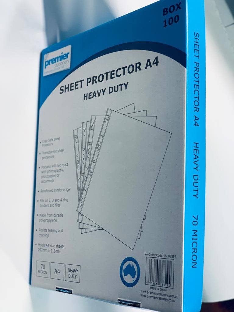 Premier A4 Heavy Duty Sheet Protector 70um Low Glare Box 100 – owdirect ...