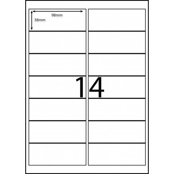 Eco Friendly A4 14C White Address Labels 98 x 38mm Pack 100 – owdirect ...